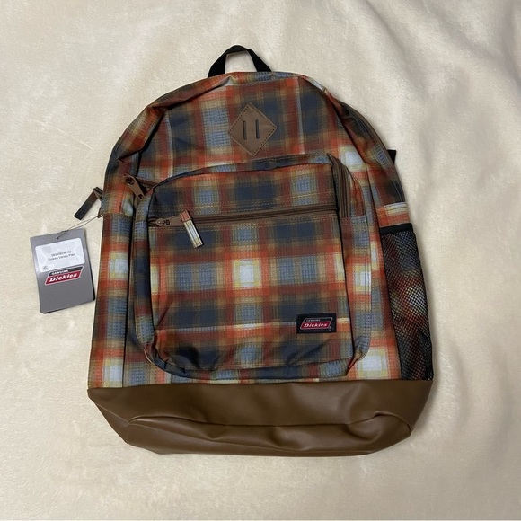 Dickies | Bags | Nwt Dickies Brown Plaid Varsity Backpack | Poshmark